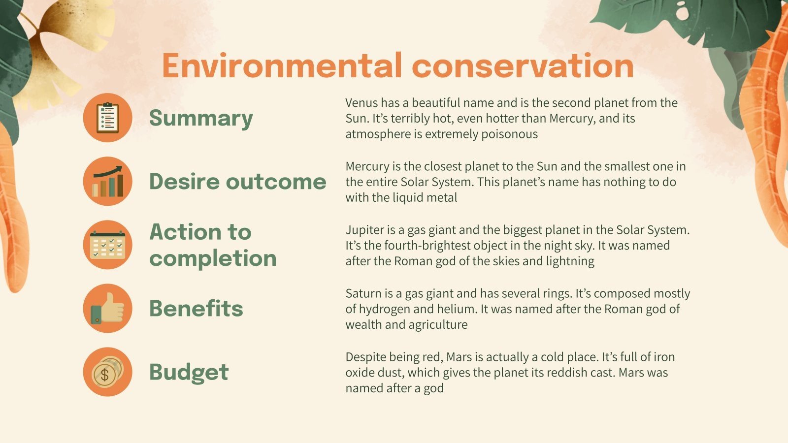 Infografía: propuesta de proyecto de conservación ambiental