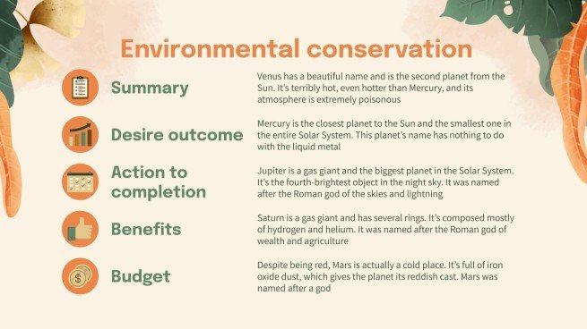 Infografía: propuesta de proyecto de conservación ambiental