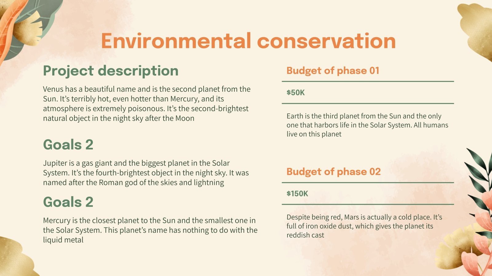 Infografía: propuesta de proyecto de conservación ambiental