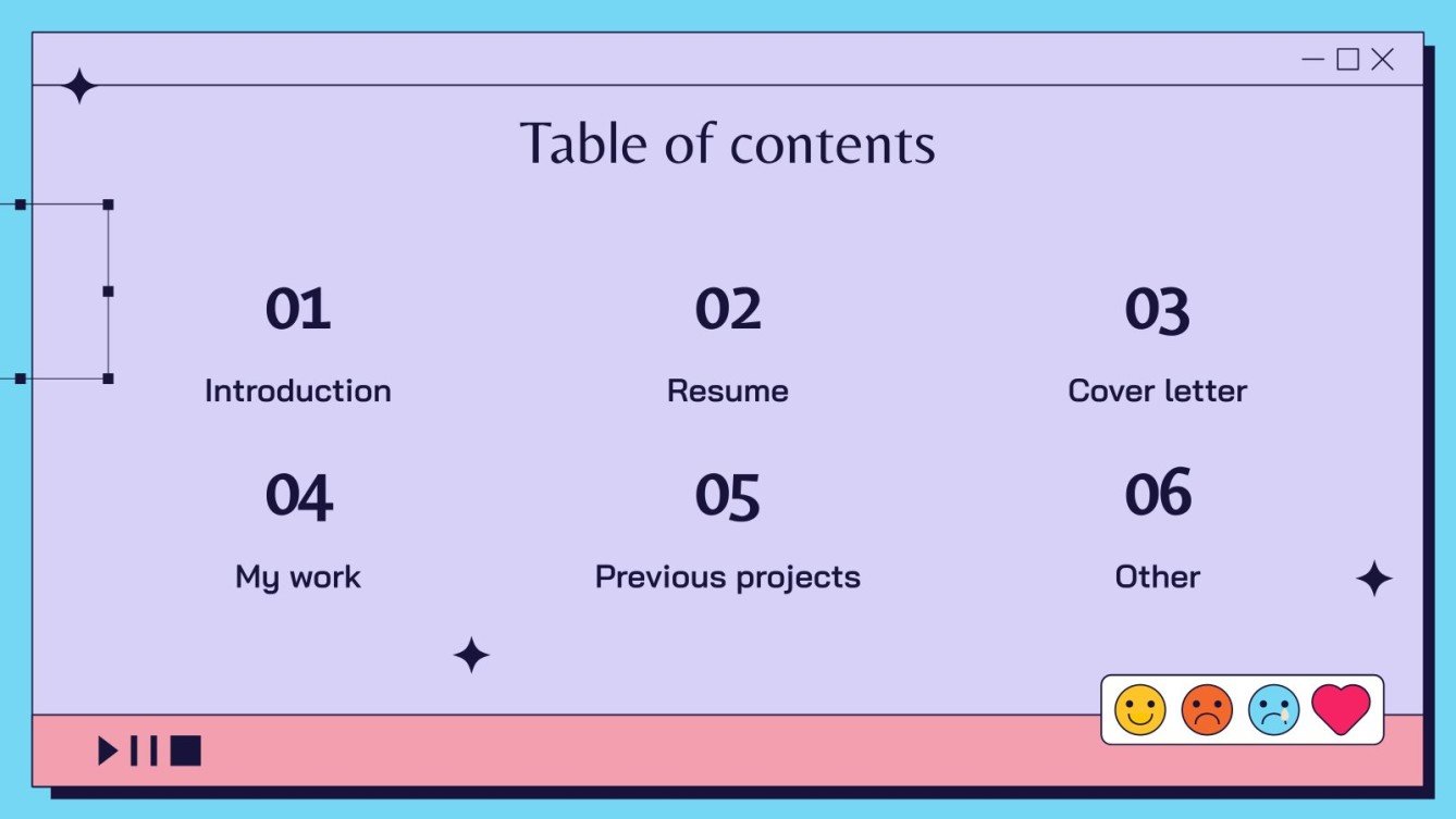 Cute Interface Portfolio Presentation