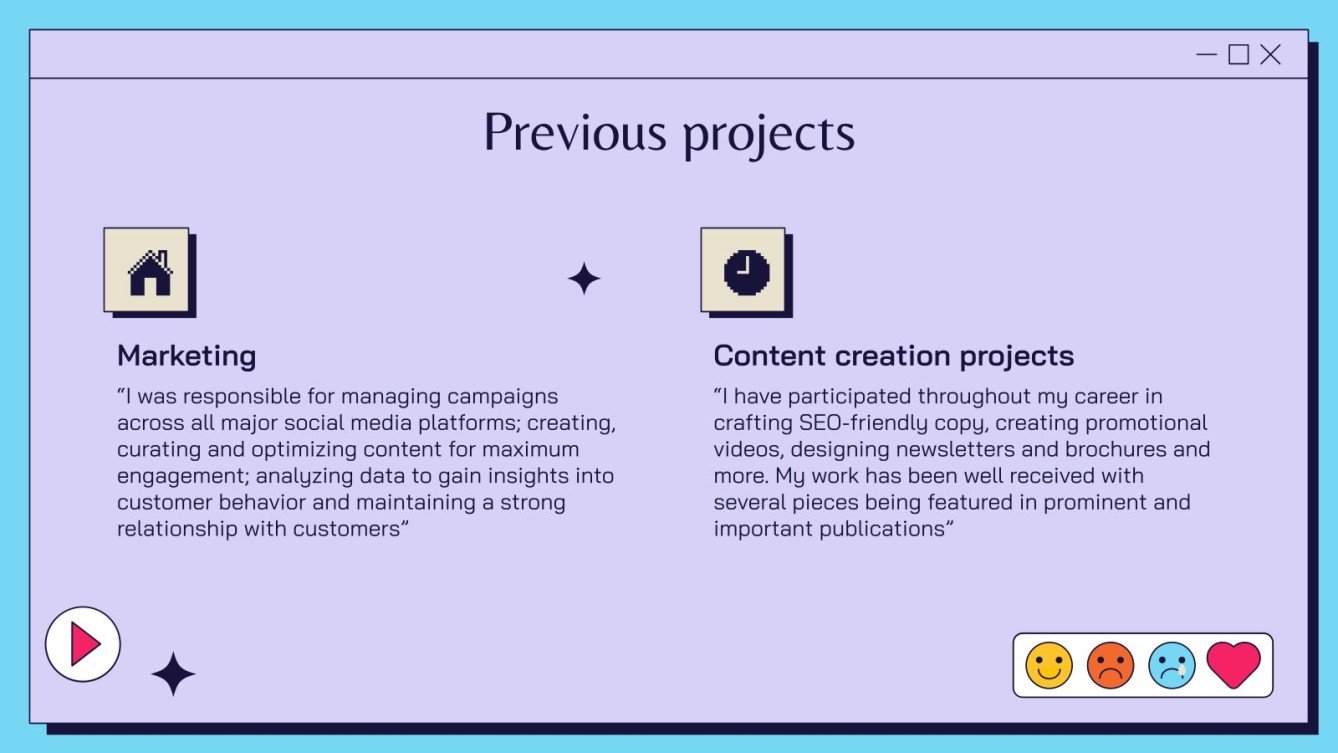 Cute Interface Portfolio Presentation