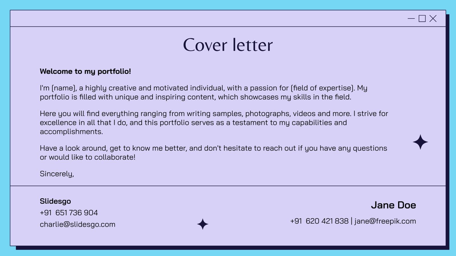 Cute Interface Portfolio Presentation