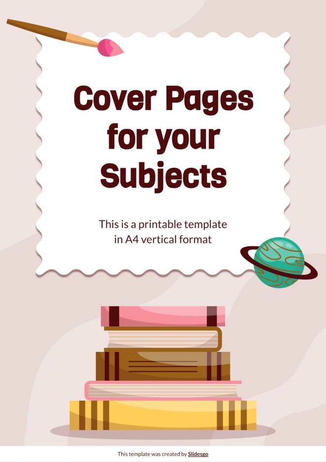 Cover Pages for Your Subjects Presentation