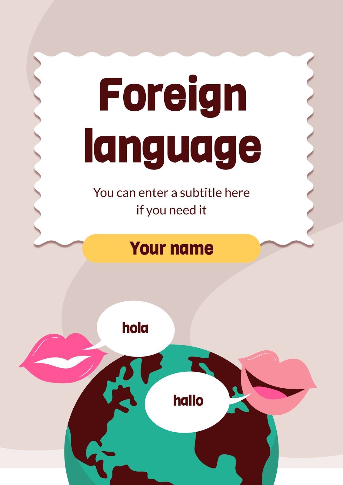Cover Pages for Your Subjects Presentation