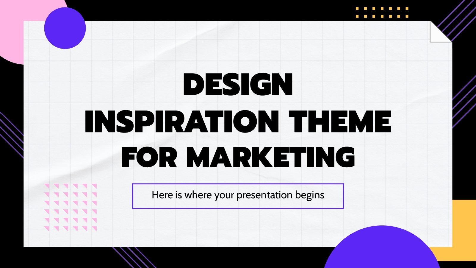 Design Inspiration Theme for Marketing Presentation
