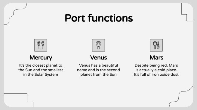 Port, Cables and Conectors Presentation