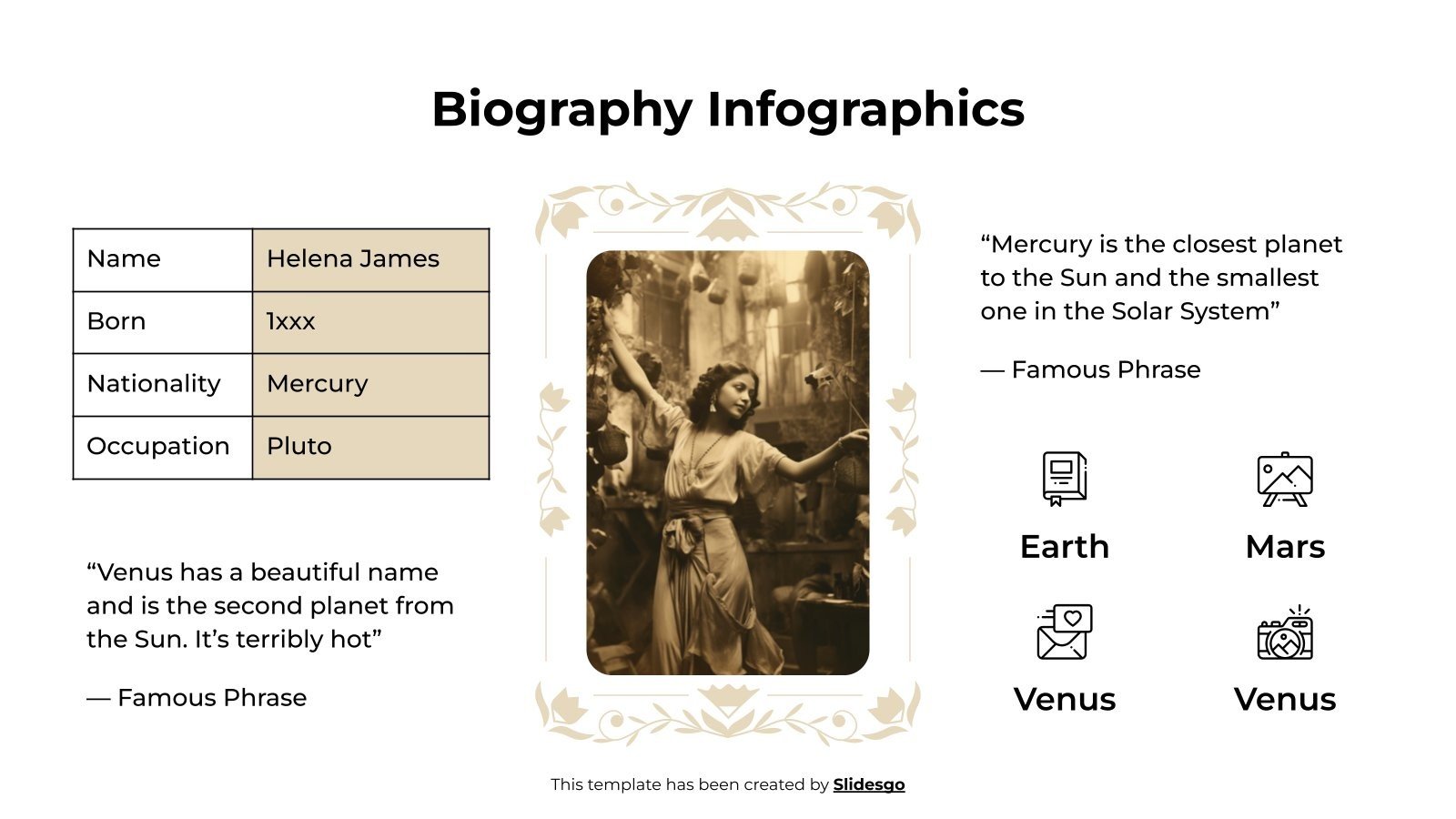 Biography Infographics Template