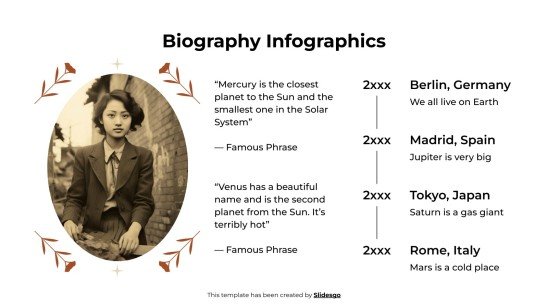Biography Infographics Template