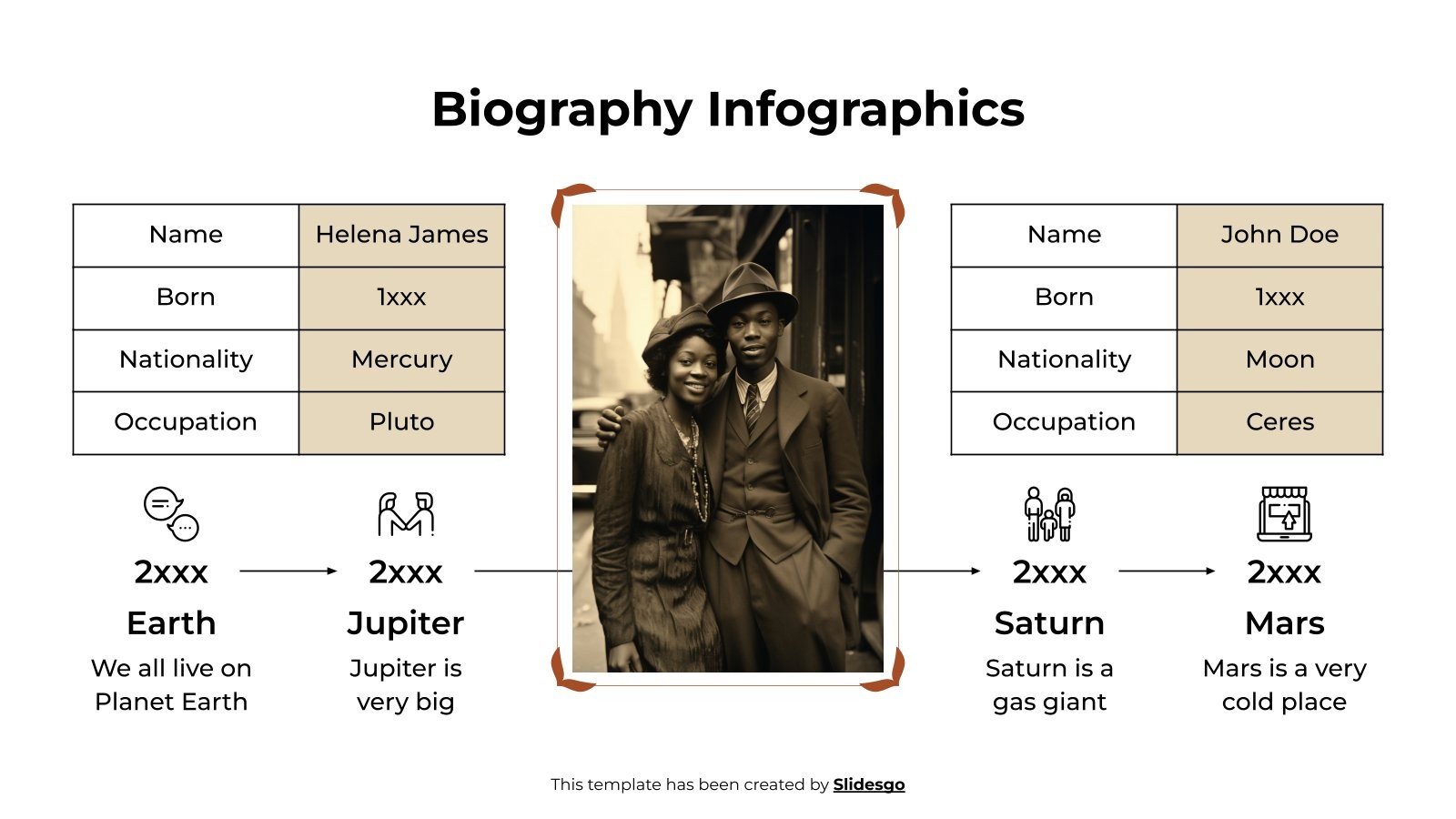 Biography Infographics Template