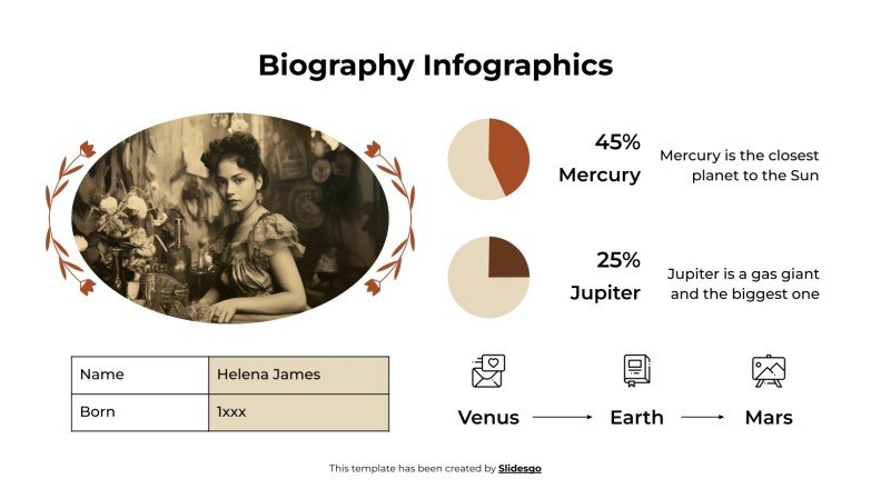 Biography Infographics Template