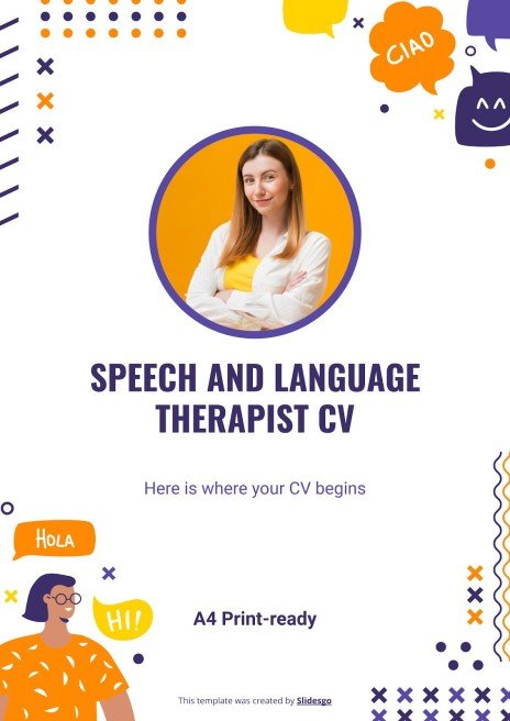 Speech and Language Therapist CV Presentation