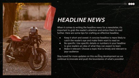 Motorcycle Newsletter Presentation