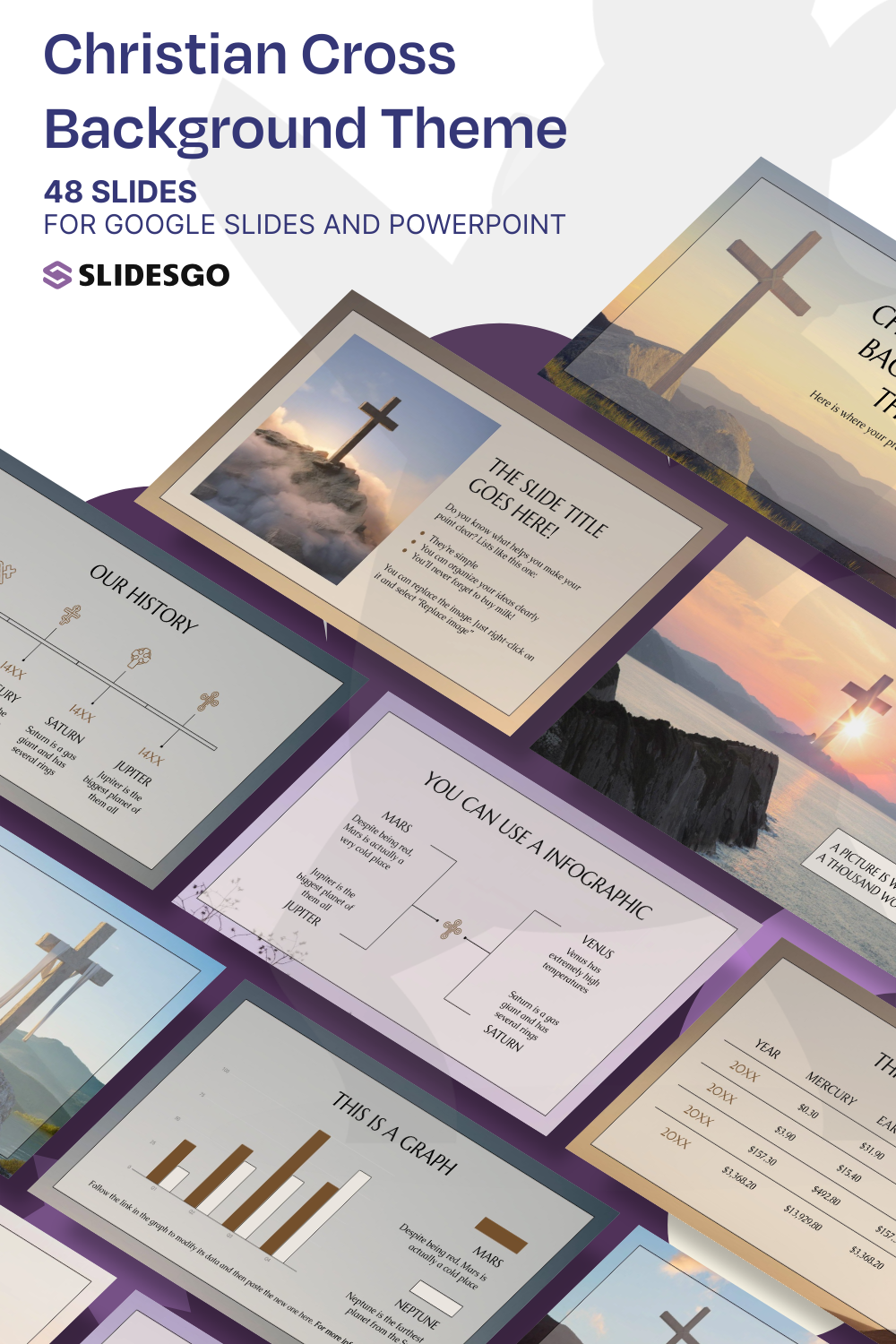 Christian Cross Background Theme Presentation