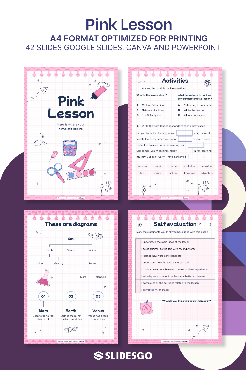 Pink Lesson Presentation