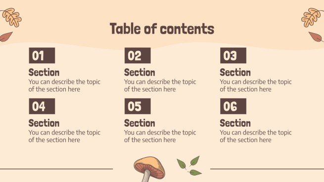 Mushrooms Theme Presentation