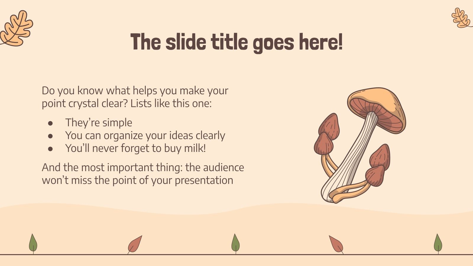 Mushrooms Theme Presentation