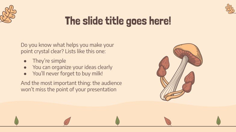 Mushrooms Theme Presentation