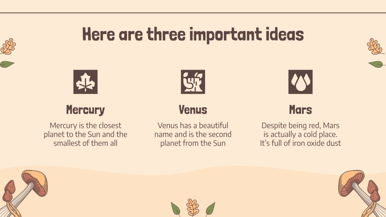 Mushrooms Theme Presentation