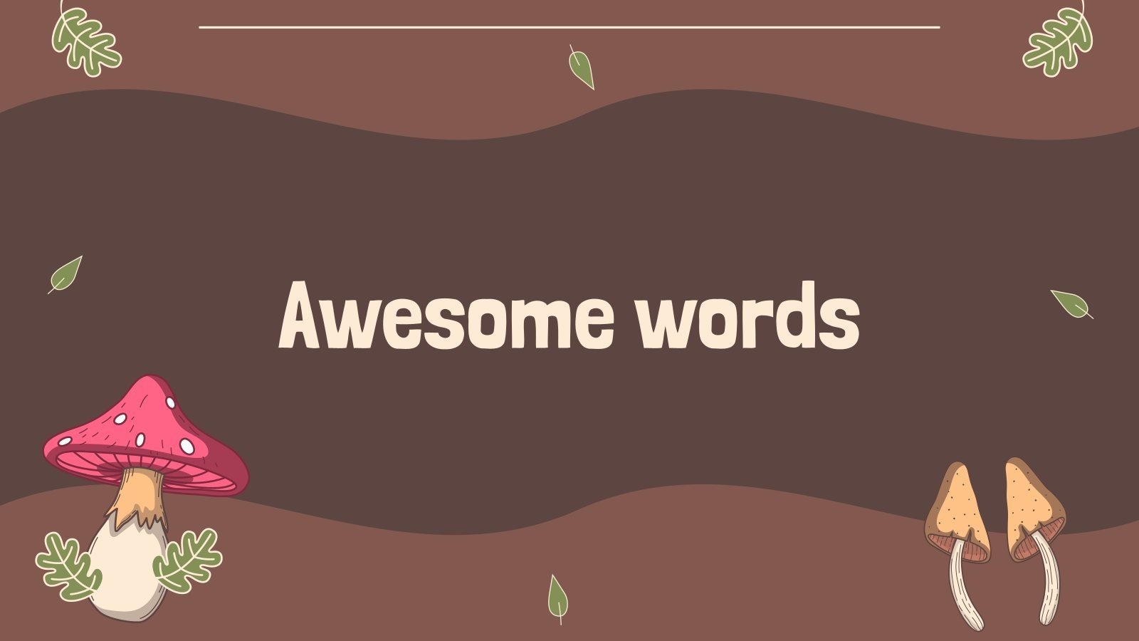 Mushrooms Theme Presentation