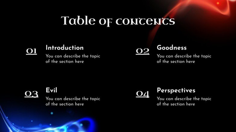 Godness and Evil Presentation