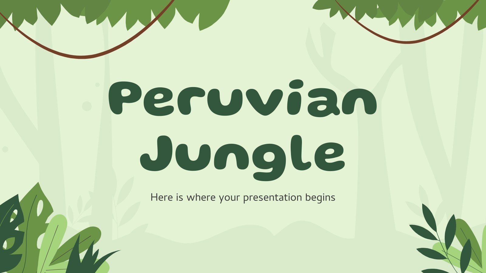 Plantillas gratuitas de Selva para Google Slides y PPT