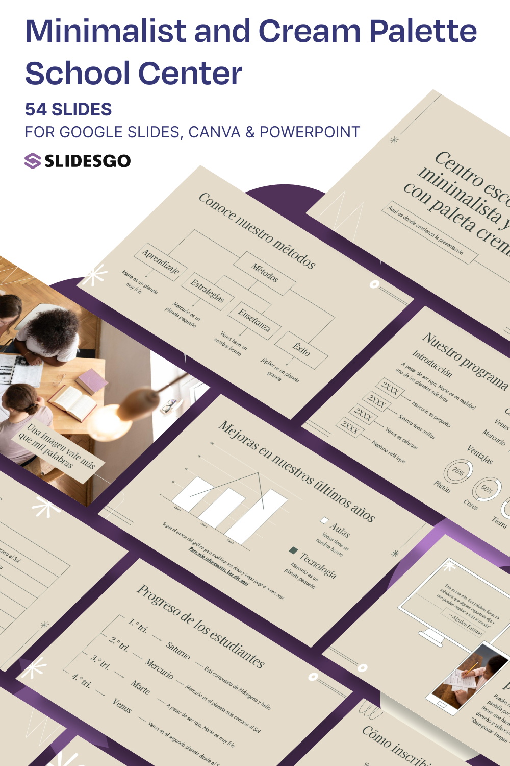 Minimalist and Cream Palette School Center Presentation