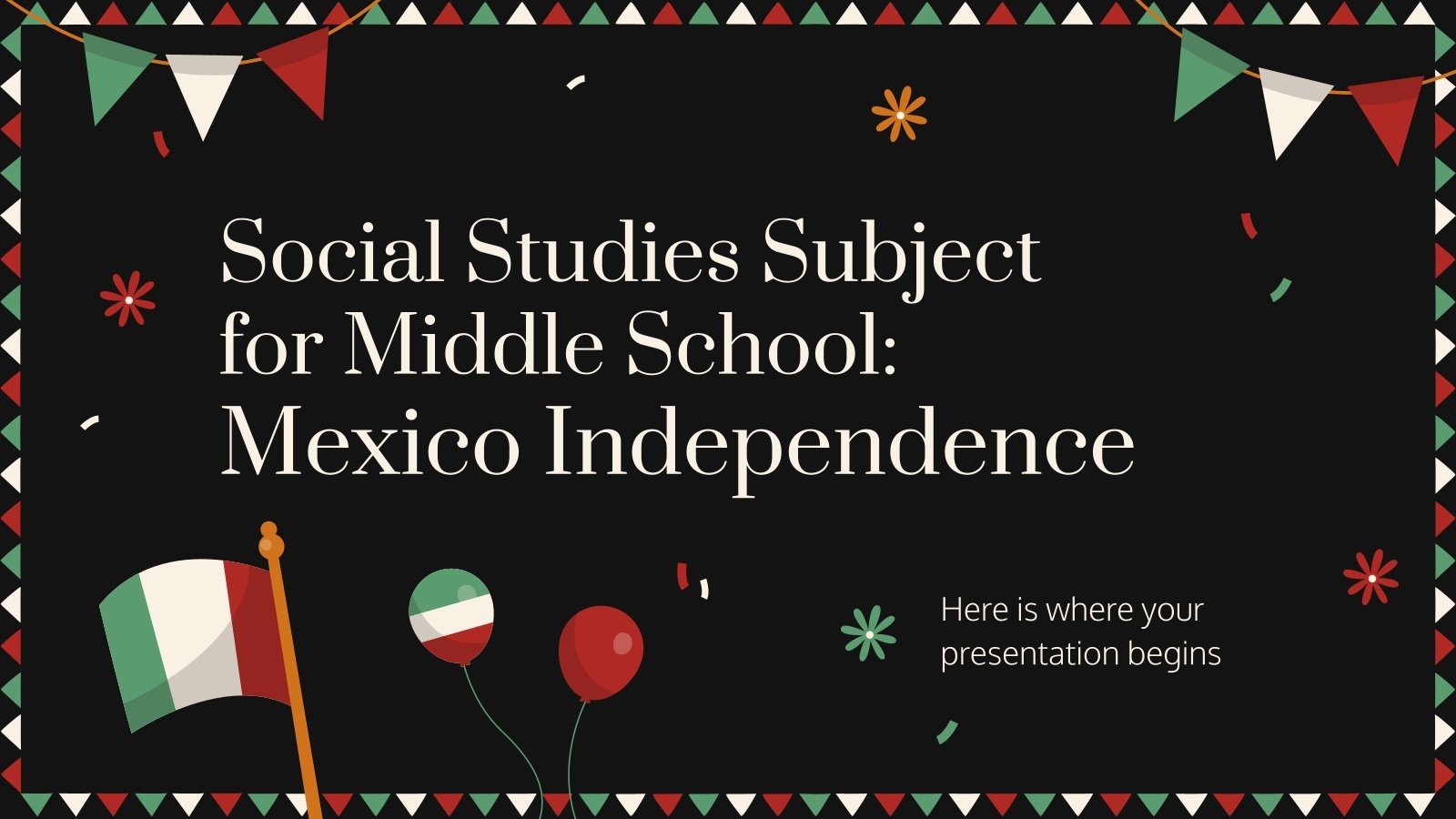 Modelos grátis de México para Google Slides e PowerPoint