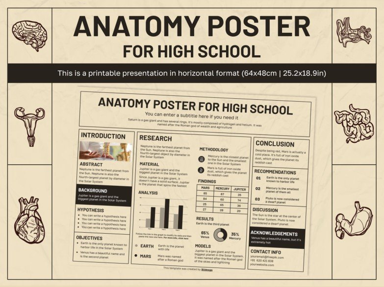 Anatomy Poster for High School Presentation