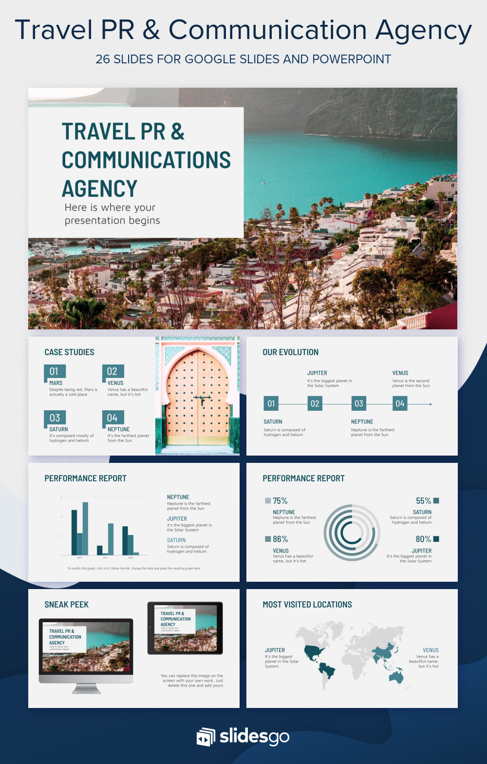 Travel PR & Communication Google Slides & PPT Template