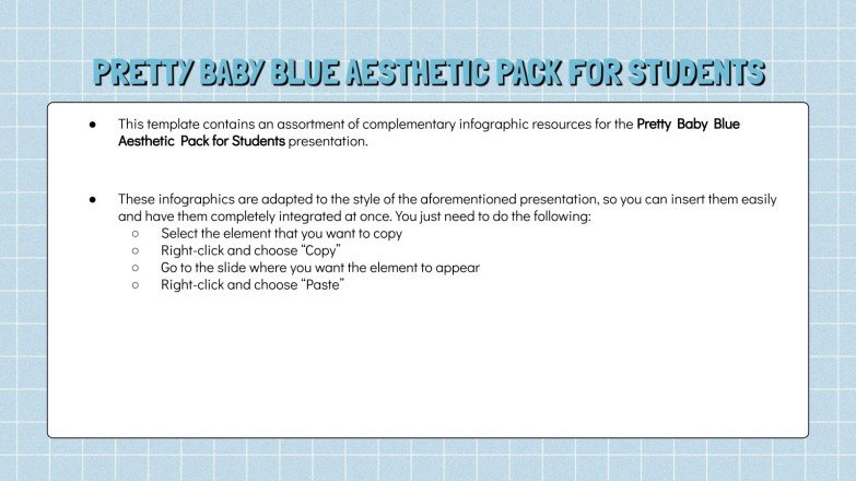 Infografía: paquete estético Pretty Baby Blue