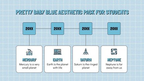 Infografía: paquete estético Pretty Baby Blue