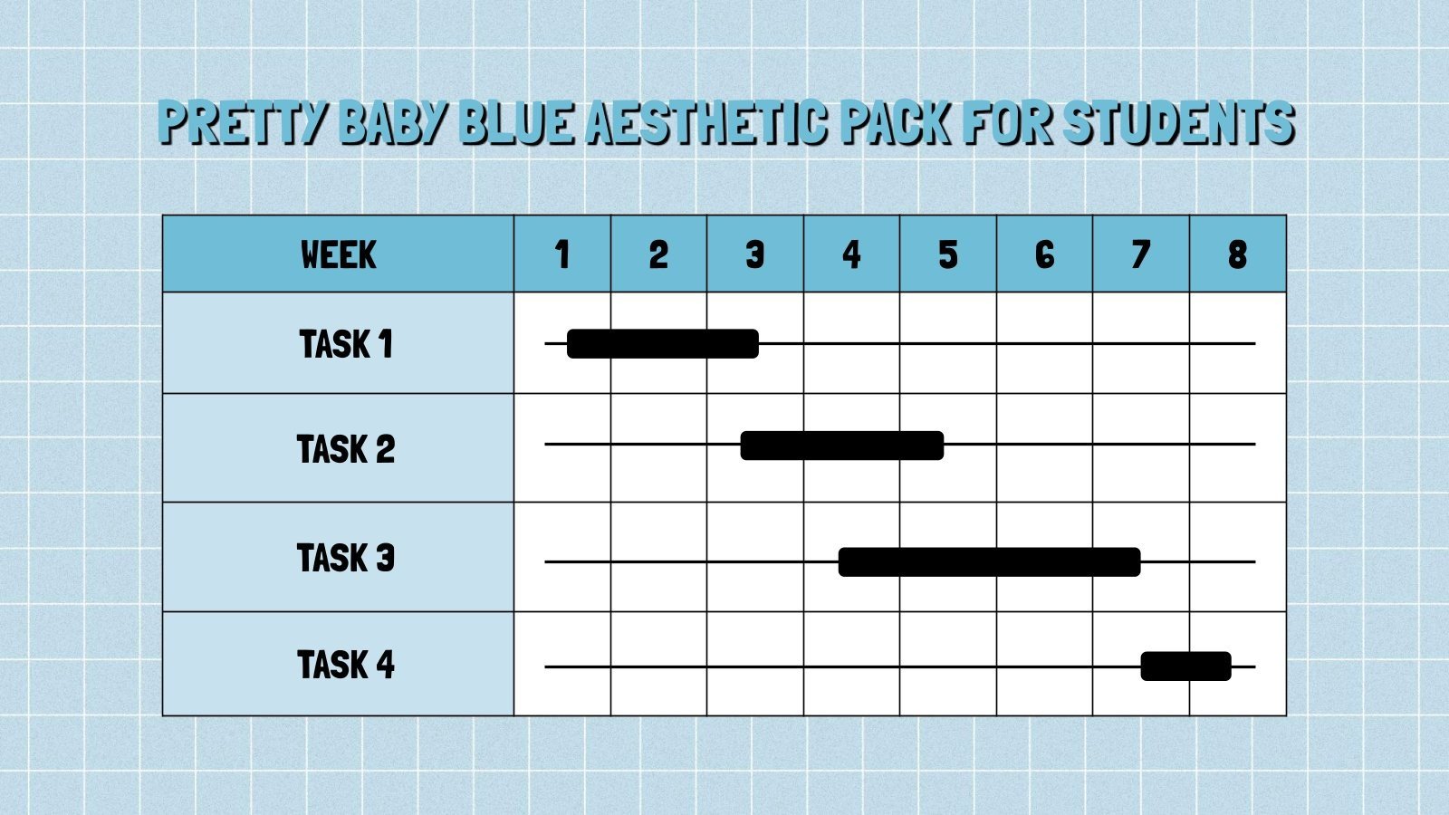 Infografía: paquete estético Pretty Baby Blue
