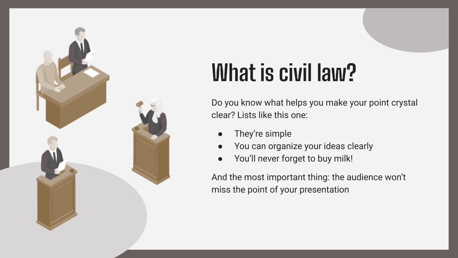 Civil Law Studies Bachelor's Degree Presentation