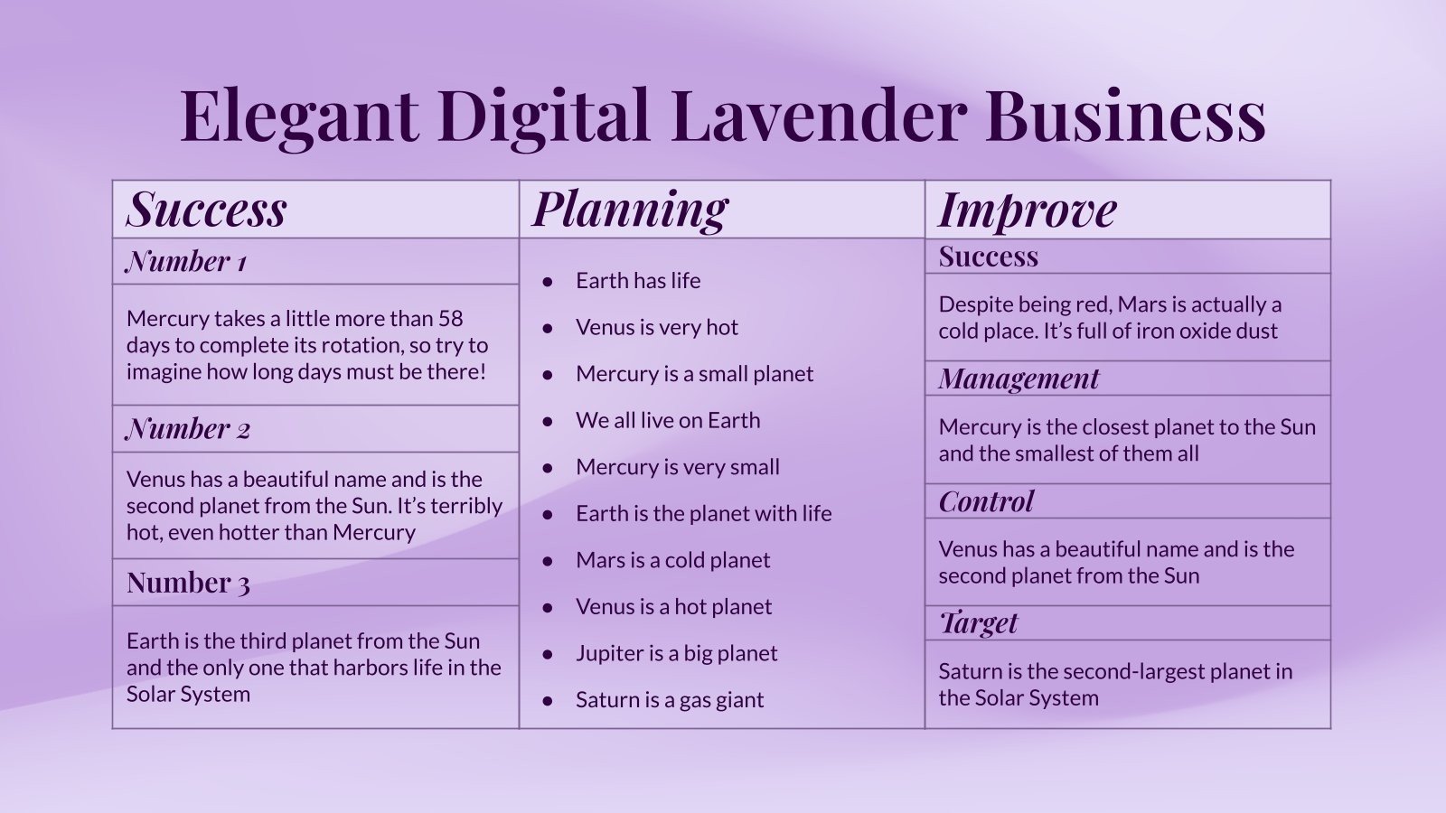 Elegant Digital Lavender Business Basic Template