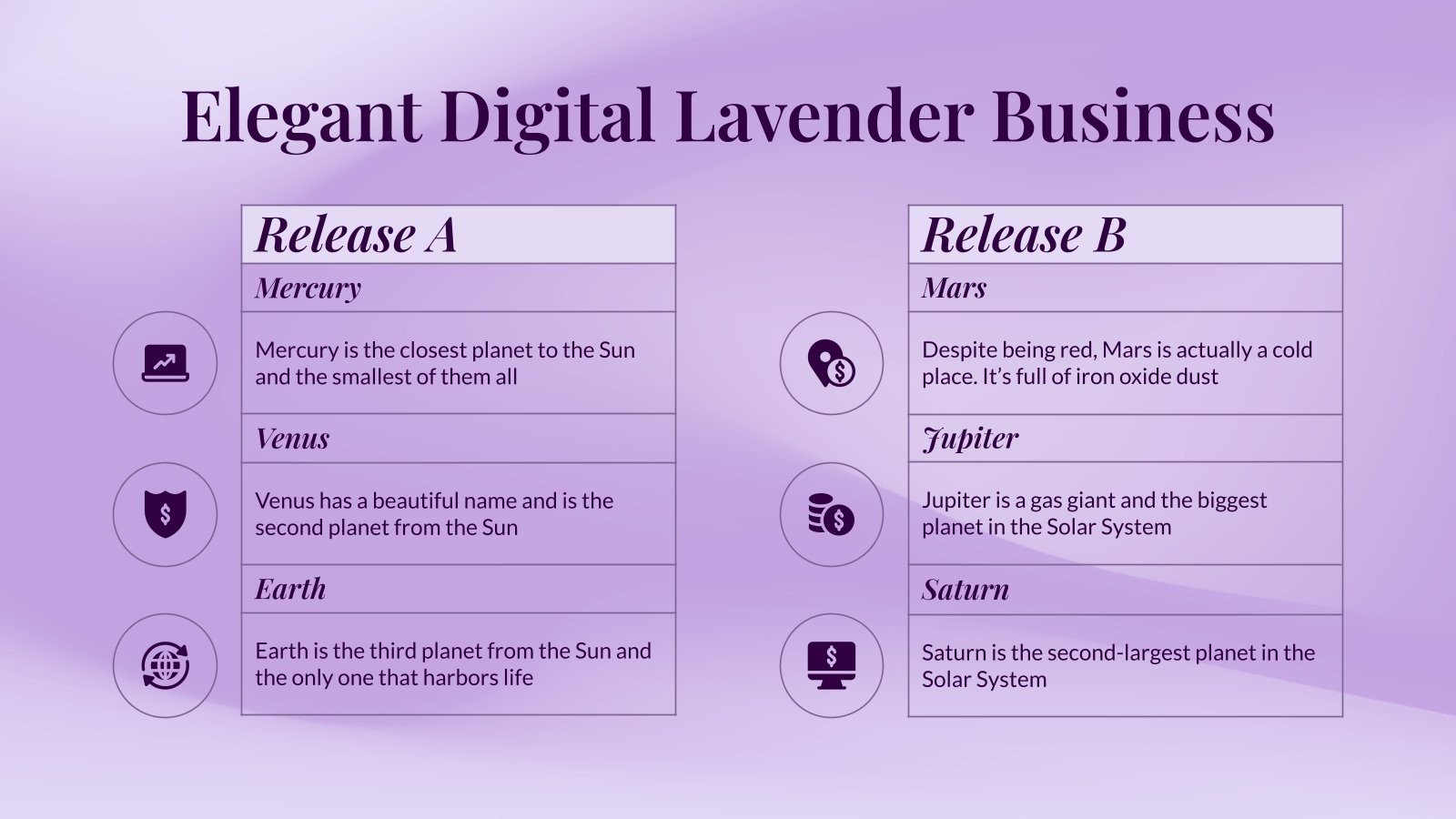 Elegant Digital Lavender Business Basic Template