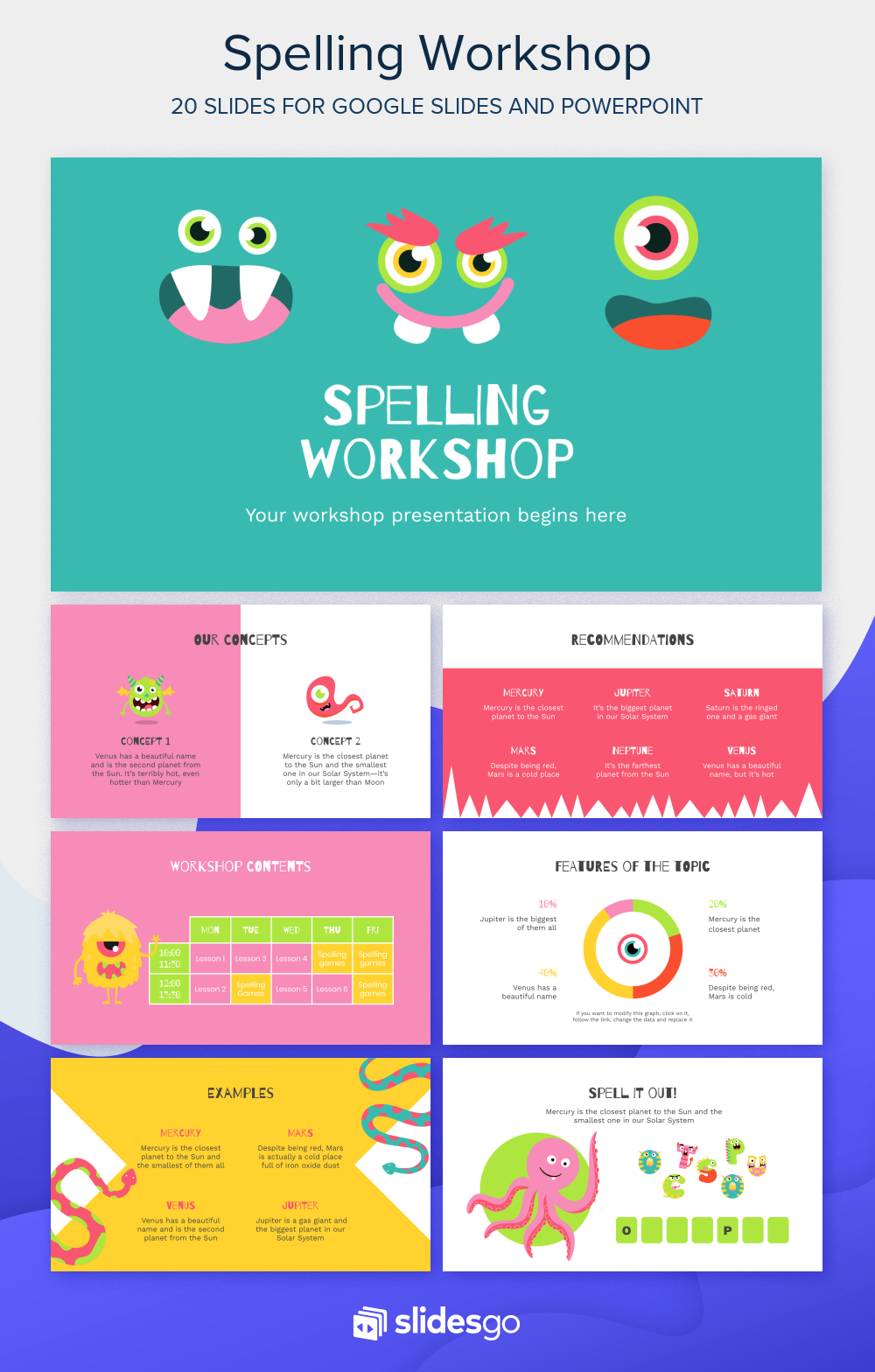 Spelling Workshop Google Slides Theme & PowerPoint Template