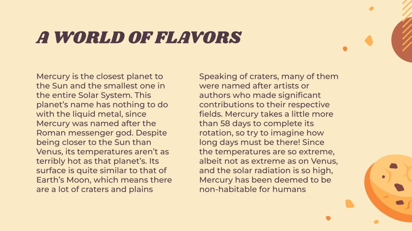 Food Cookies Presentation