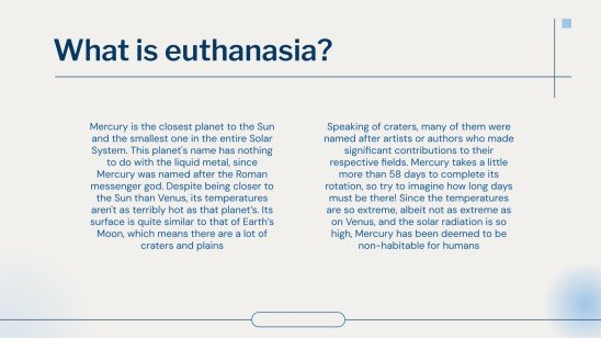 Medical Ethics Debate: Euthanasia Presentation