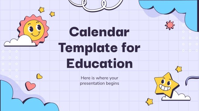 Calendar Template for Education Presentation