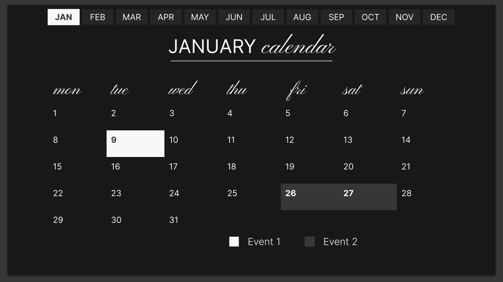 Full Black and White Planner Presentation
