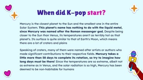 Music Subject for Middle School: K-Pop Presentation