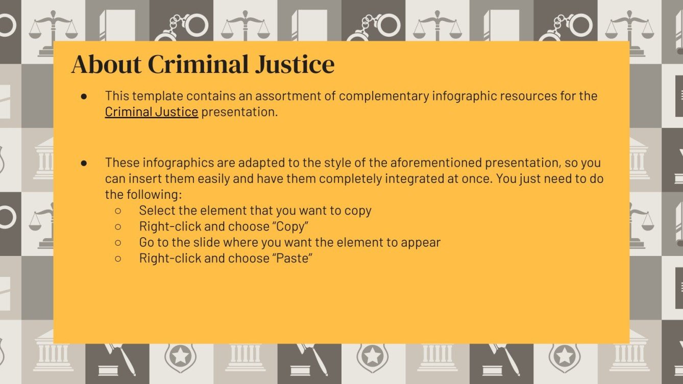 Criminal Justice Infographics Template