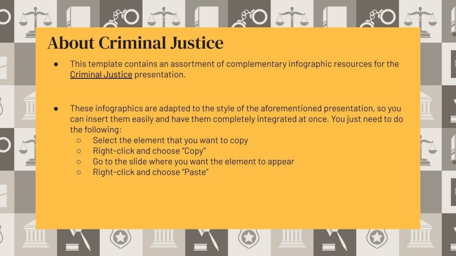 Criminal Justice Infographics Template