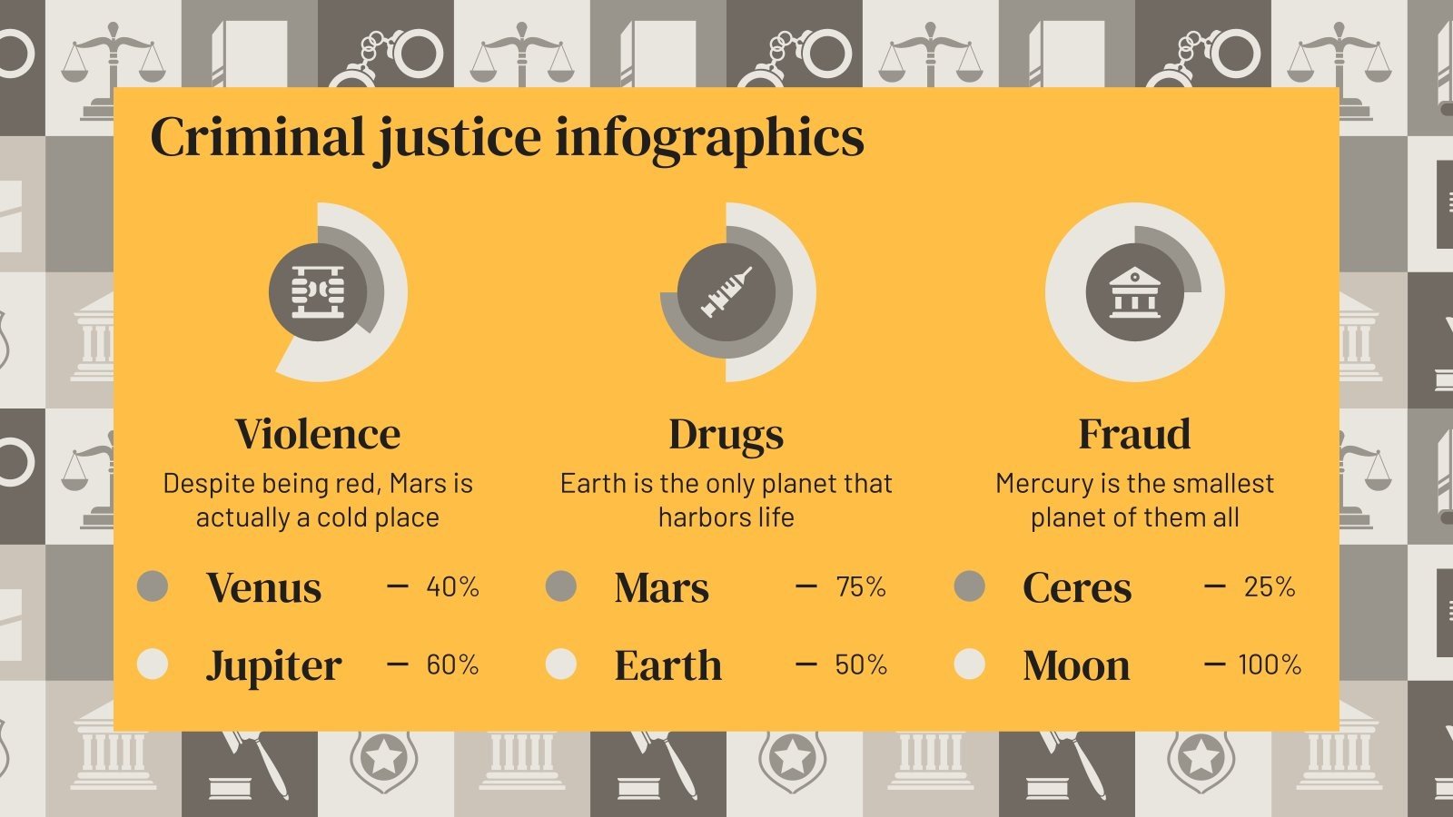 Criminal Justice Infographics Template