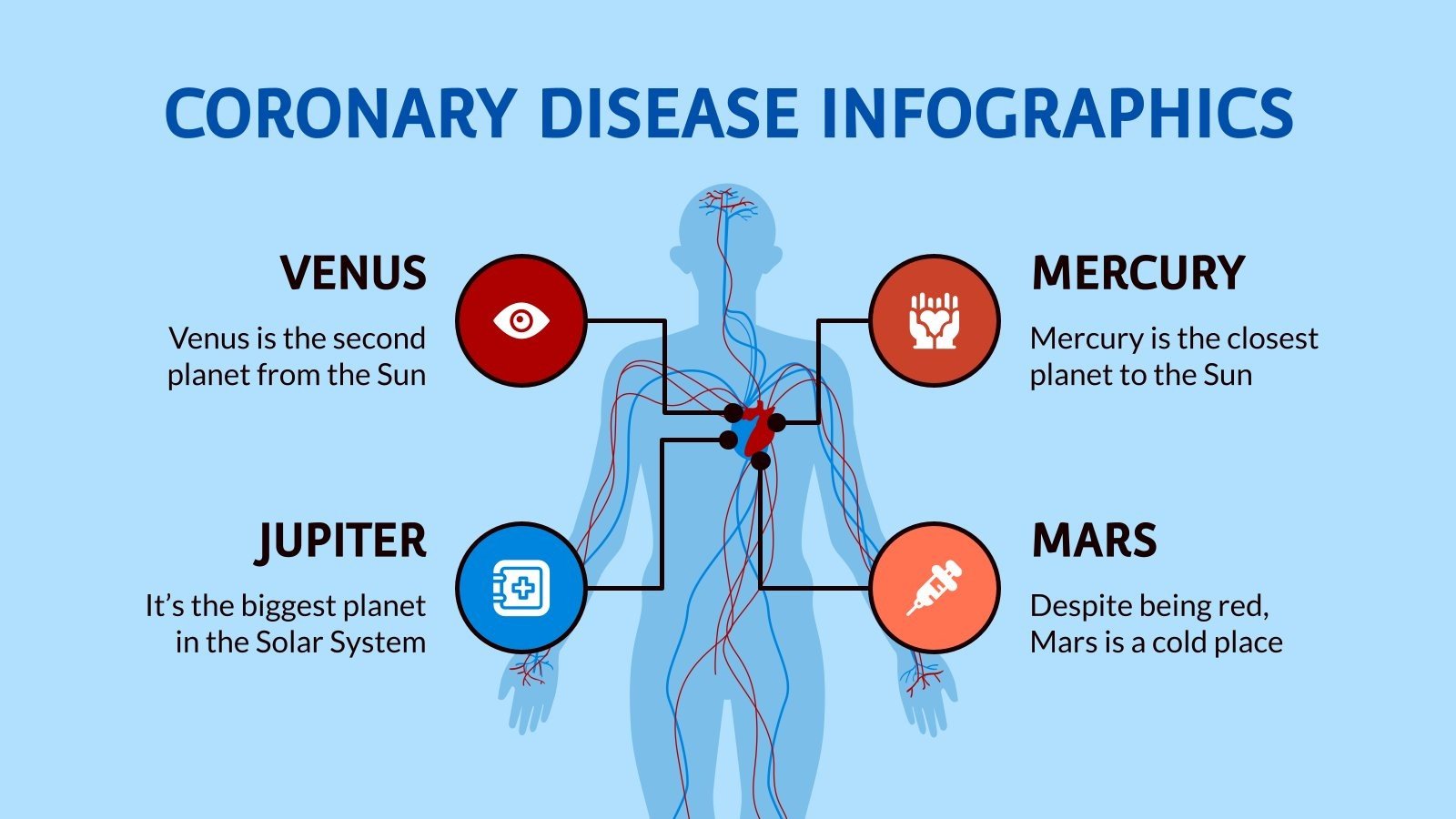 Coronary Heart Disease Infographics Presentation