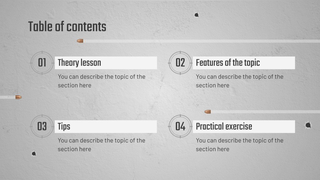 Weapons Workshop: Types of guns Presentation