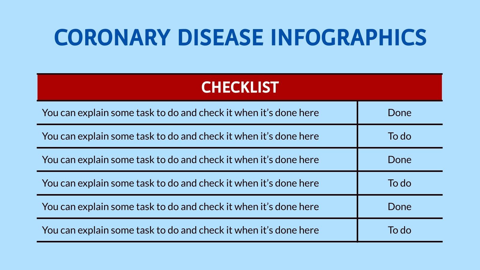 Coronary Heart Disease Infographics Presentation