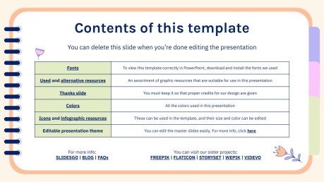 Pastel Notebook Template for Middle School Presentation