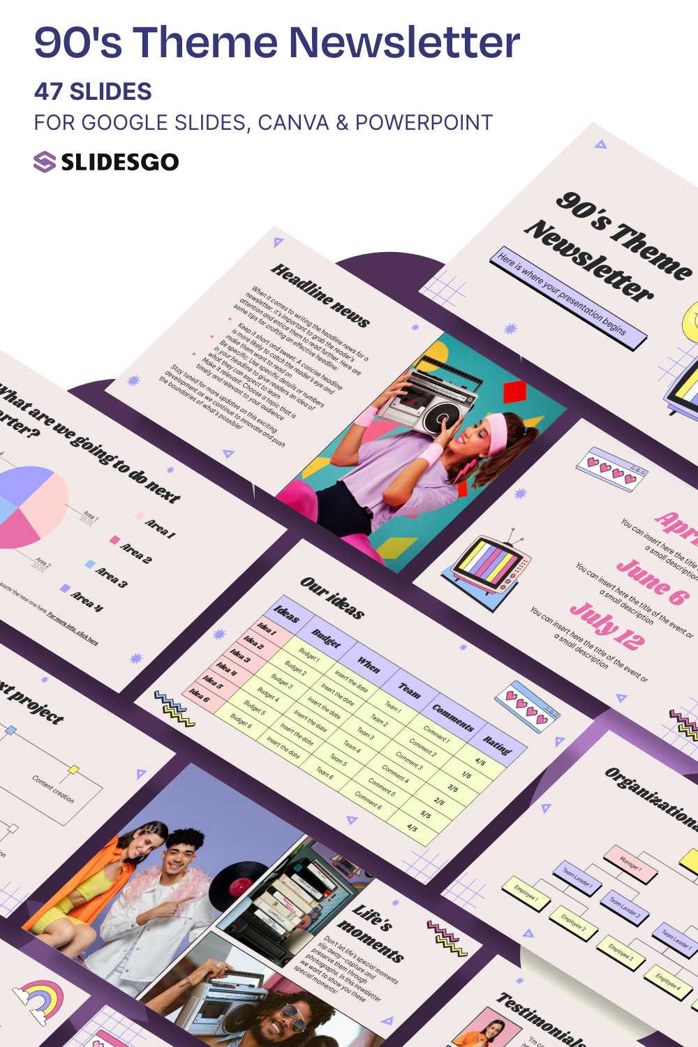 90's Theme Newsletter Presentation