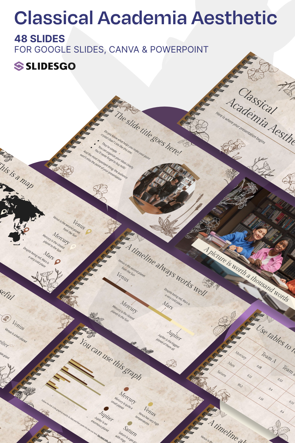 Classical Academia Aesthetic Presentation